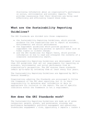 What is the global reporting initiative? | DOCX