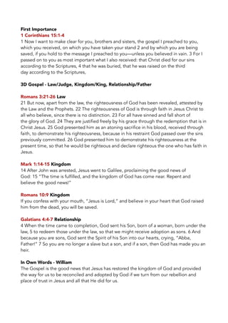 What is the Gospel Handout | PDF