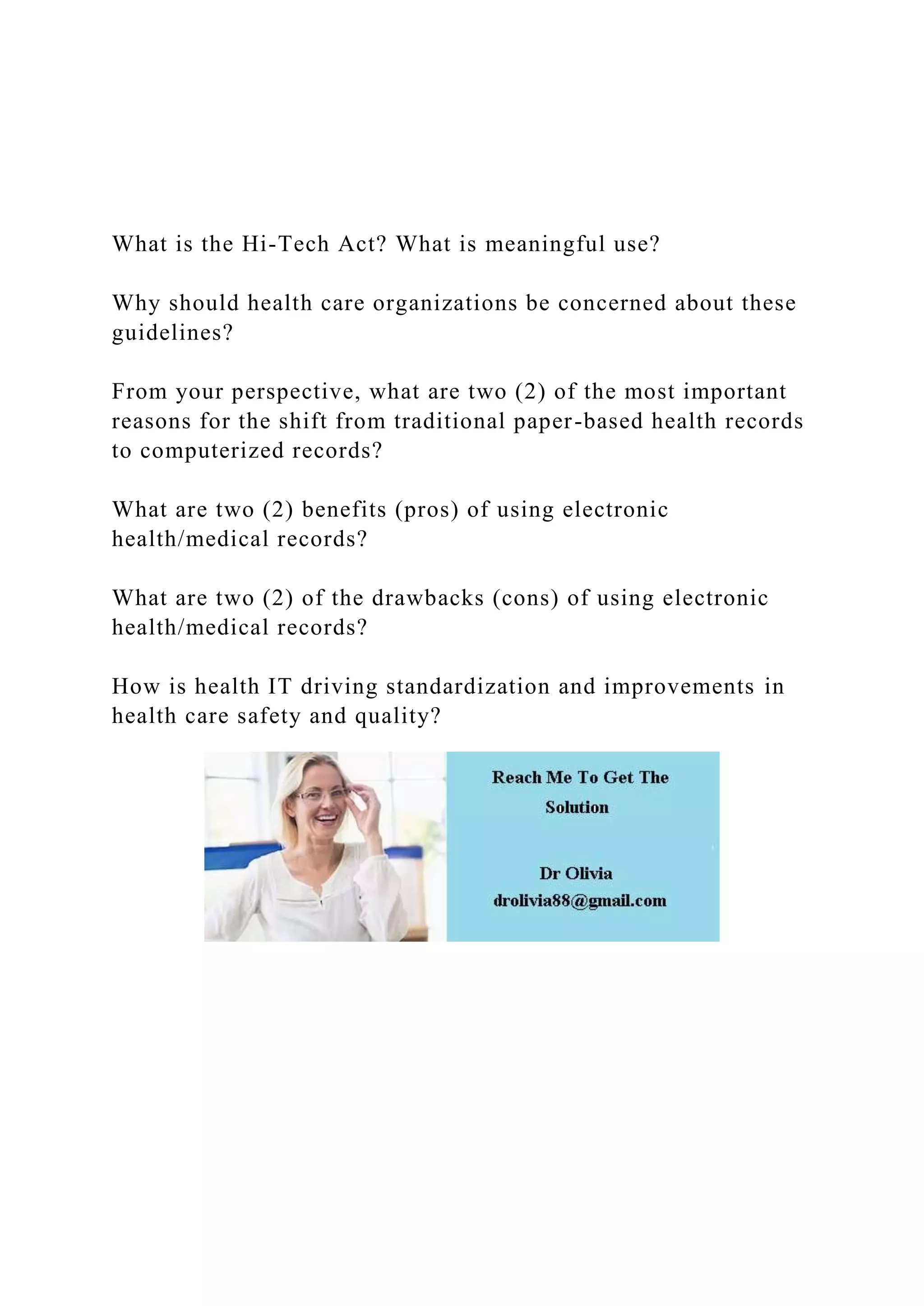 What is the Hi-Tech Act What is meaningful useWhy should.docx