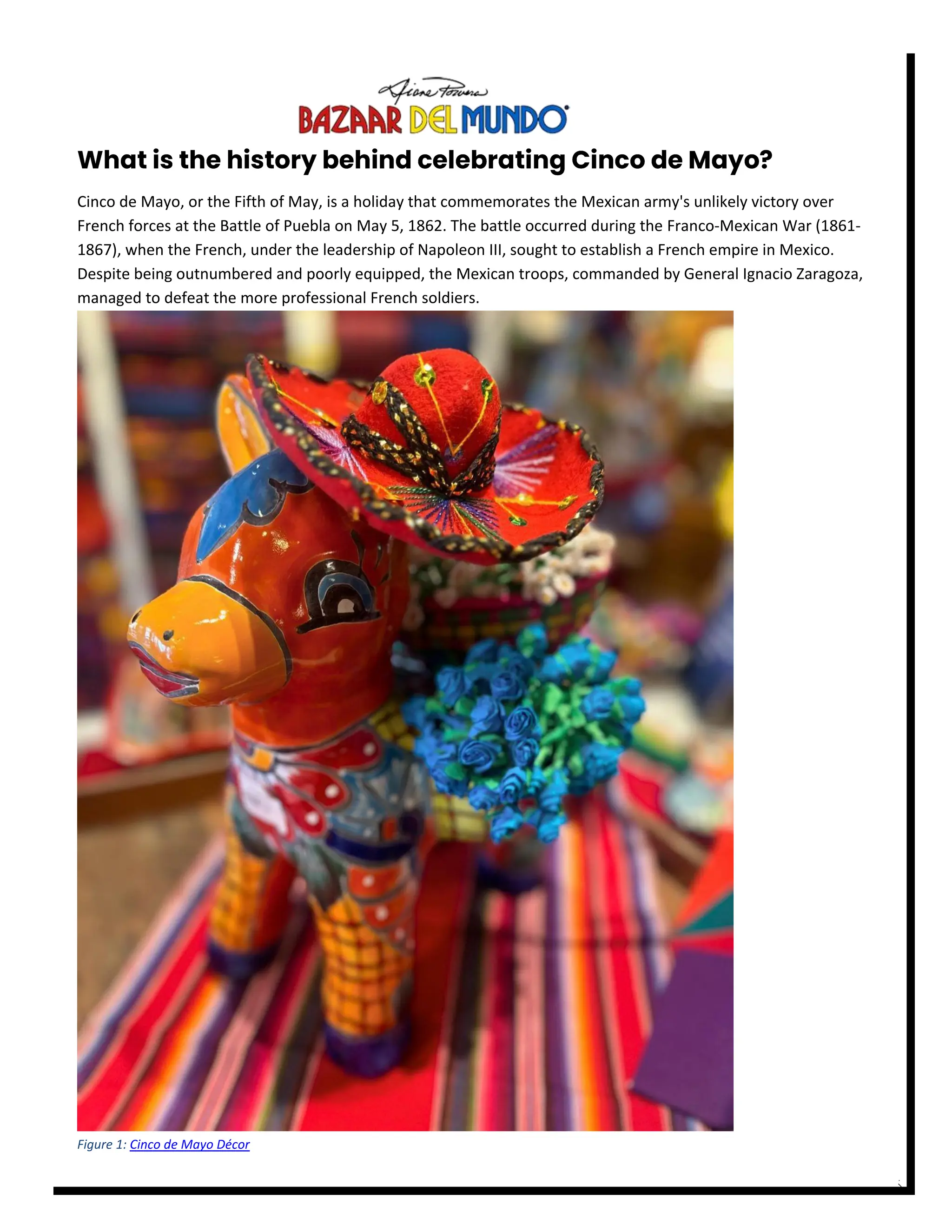 What is the history behind celebrating Cinco de Mayo? | PDF