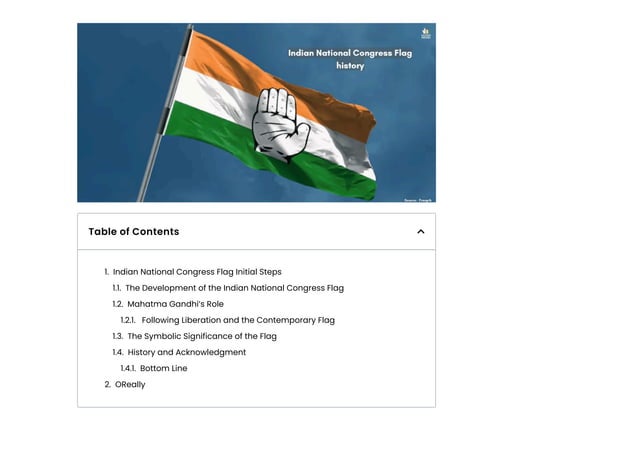 What is the History of the Indian National Congress Flag | PDF