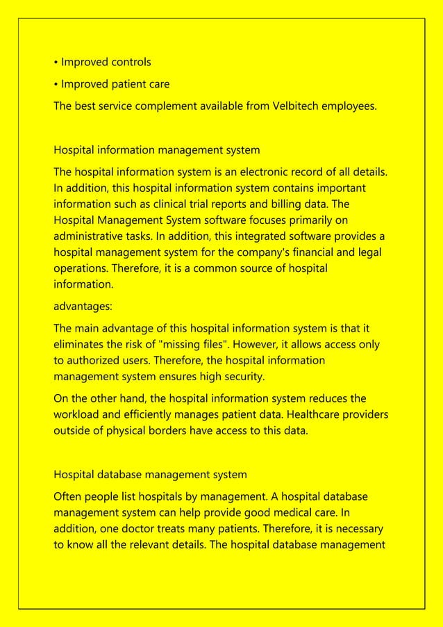What is the hospital management system Features^J modules and ...