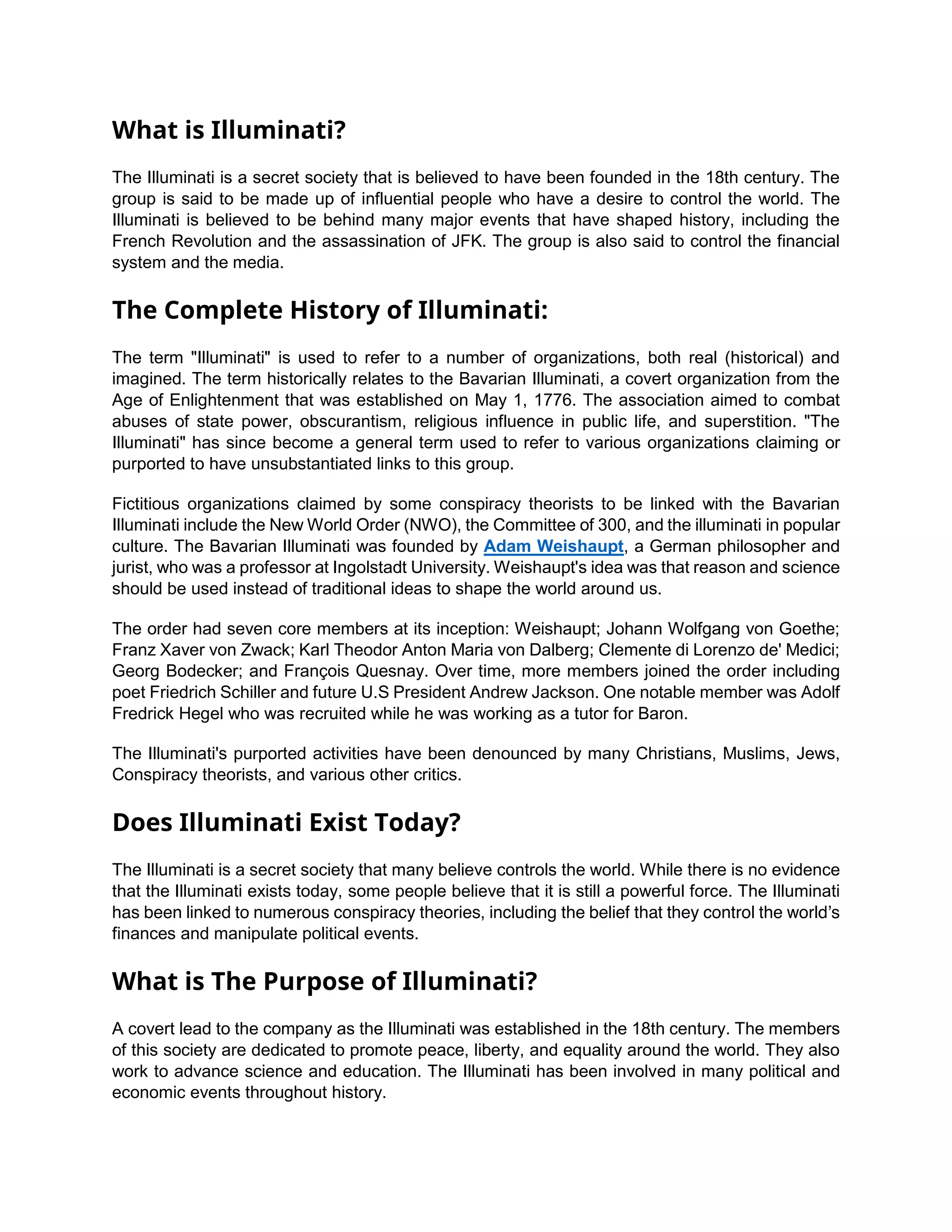 What is The Illuminati and Their History - The Illuminaties.pdf