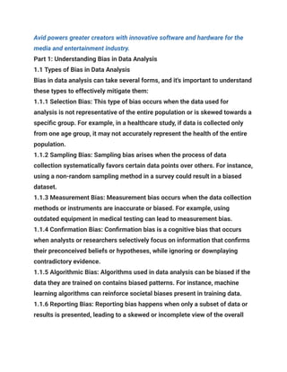 What is the impact of bias in data analysis, and how can it be ...