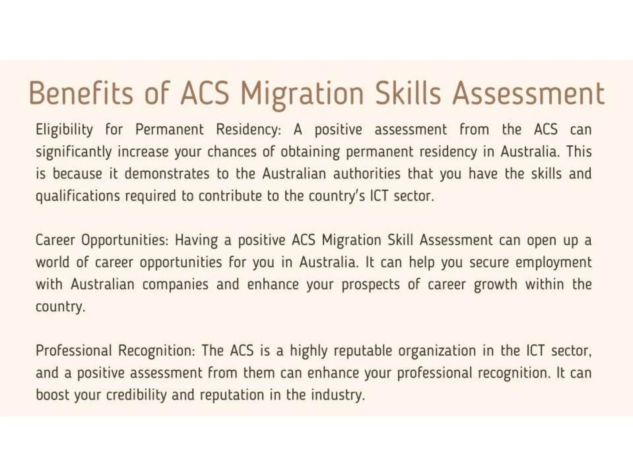 What is the Importance of ACS Migration Skills Assessment? | PPT