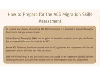 What is the Importance of ACS Migration Skills Assessment? | PPT