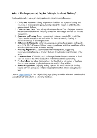What is The Importance of English Editing in Academic Writing.docx