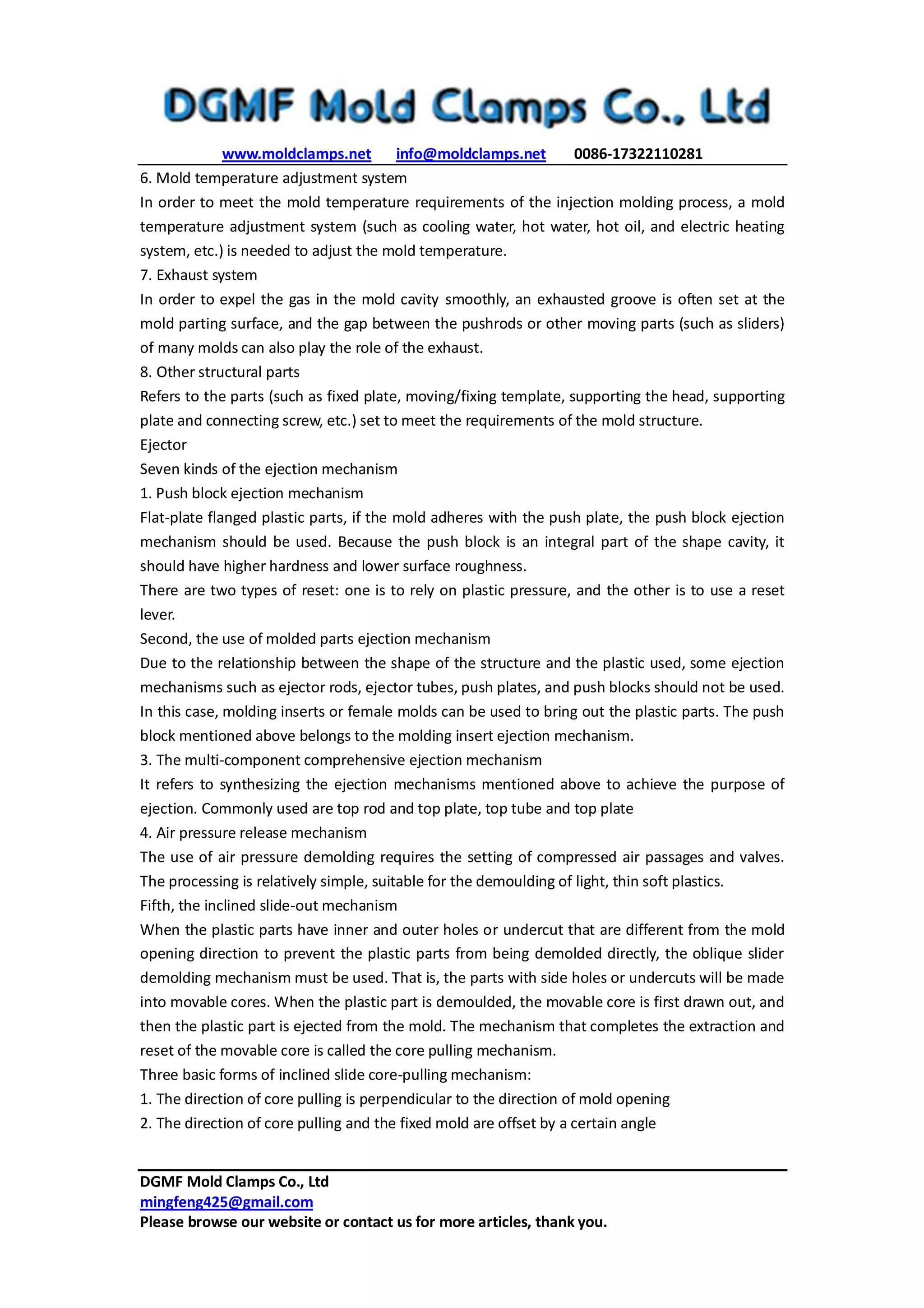 What is the inclined top mold? | PDF