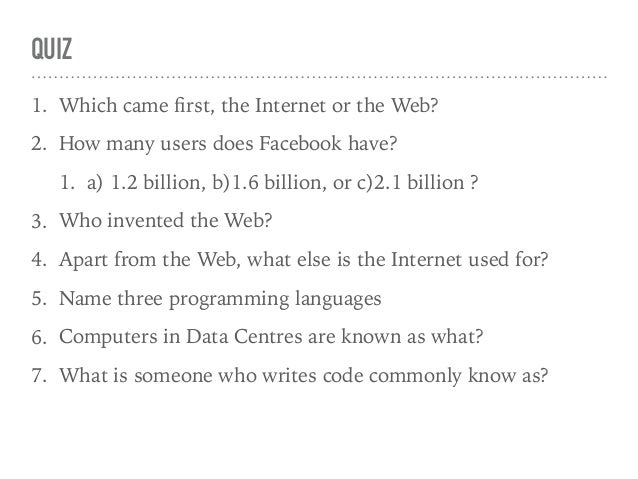 What is the internet (CHS Year 6) 2017