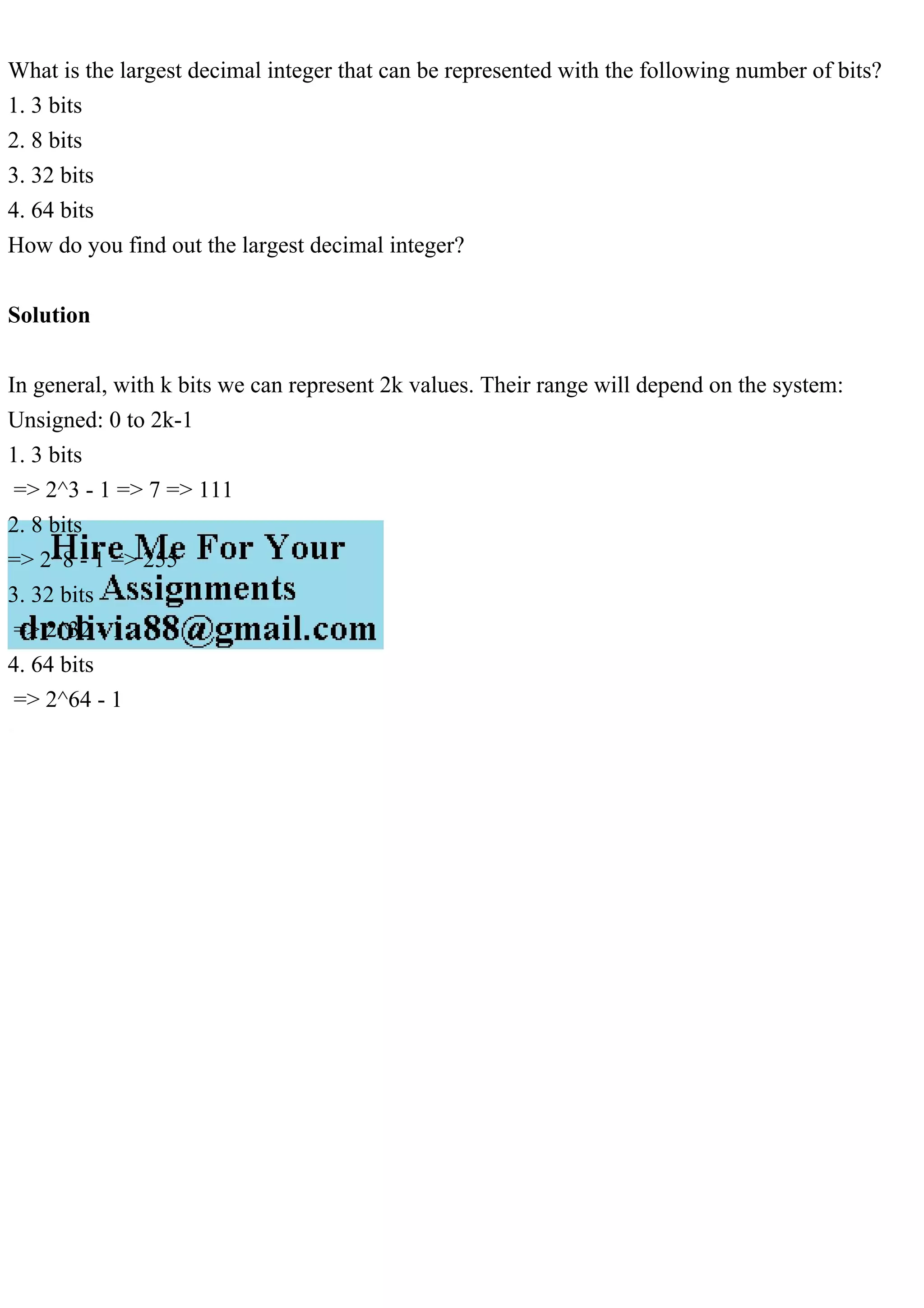 What is the largest decimal integer that can be represented with the.pdf