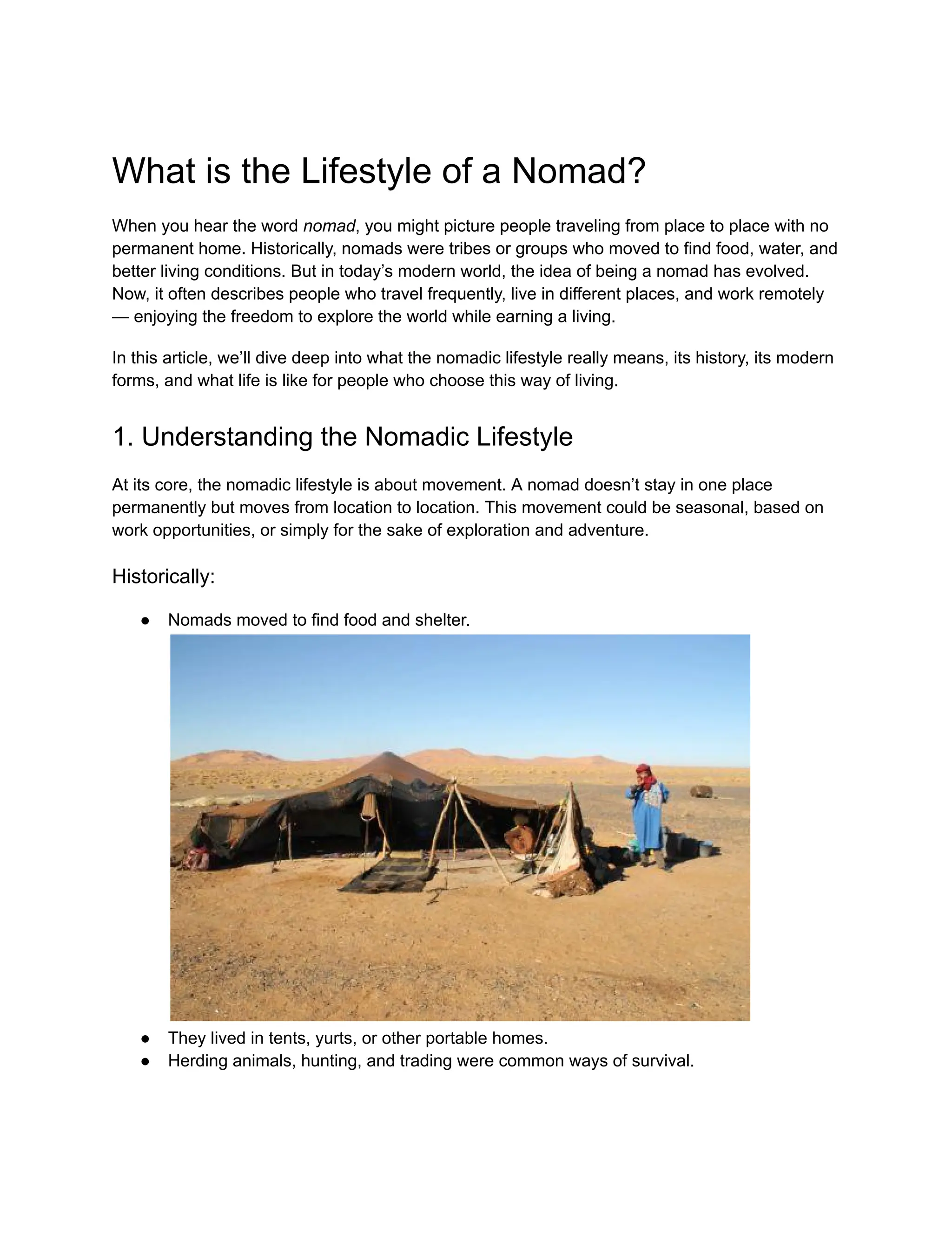 What is the Lifestyle of a Nomad and culturs | PDF