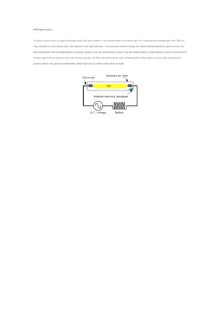 What is the light spectrum of different visible light sources | PDF