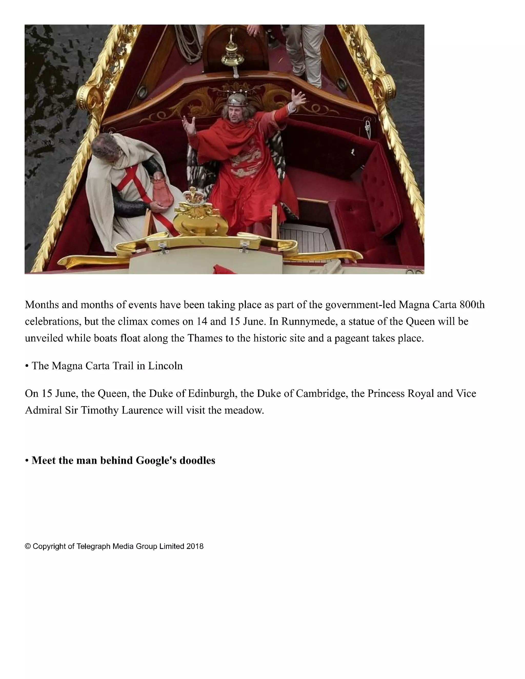 What is the magna carta and why there is a google doodle telegraph | PDF