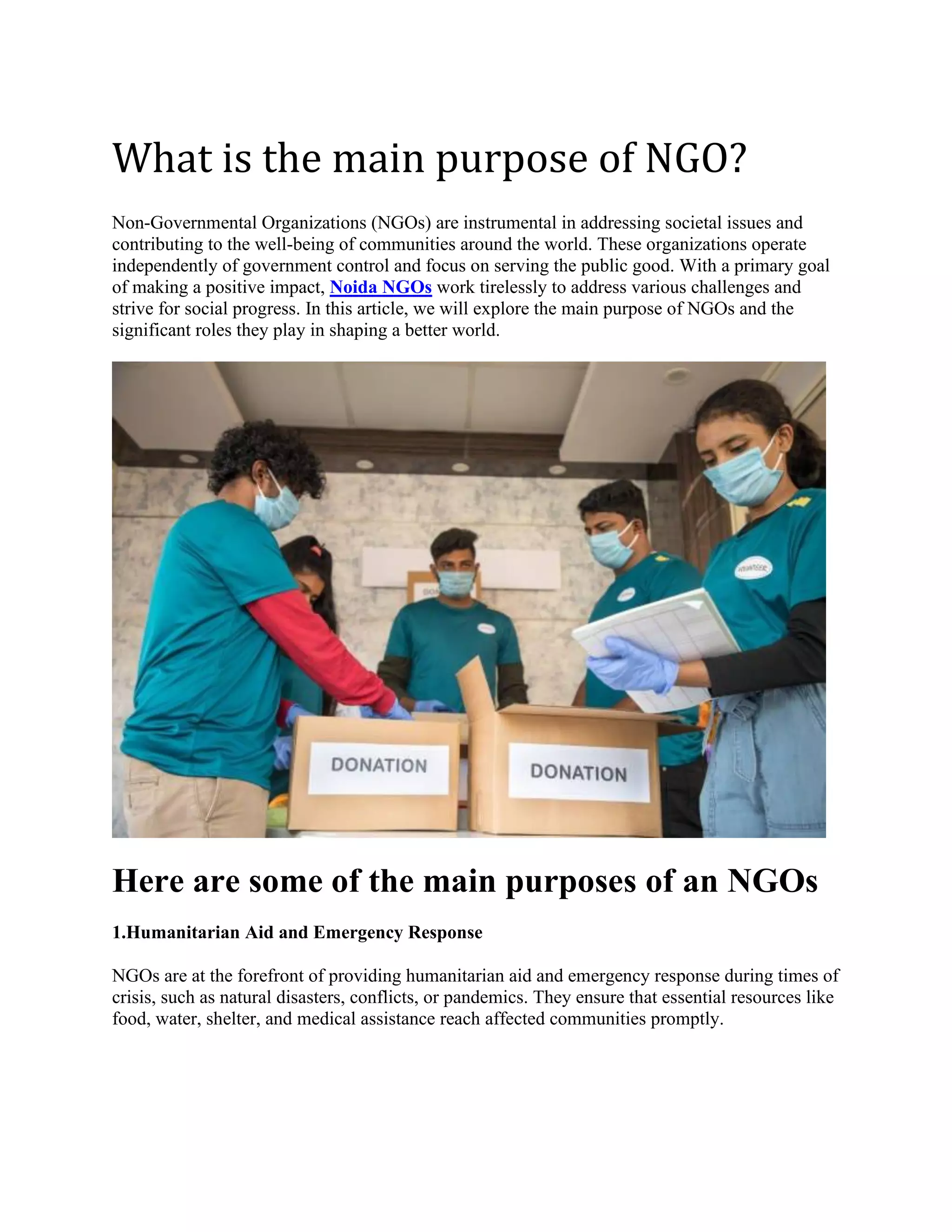What is the main purposes of NGOs.pdf