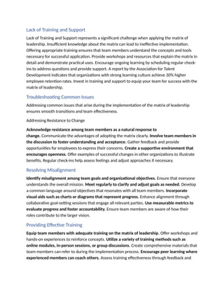 What Is the Matrix of Leadership? Simple Explained Guide | DOCX
