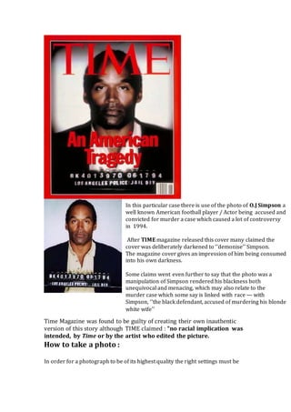 What is the meaning behind pictures | DOCX | Photography | Arts and Crafts