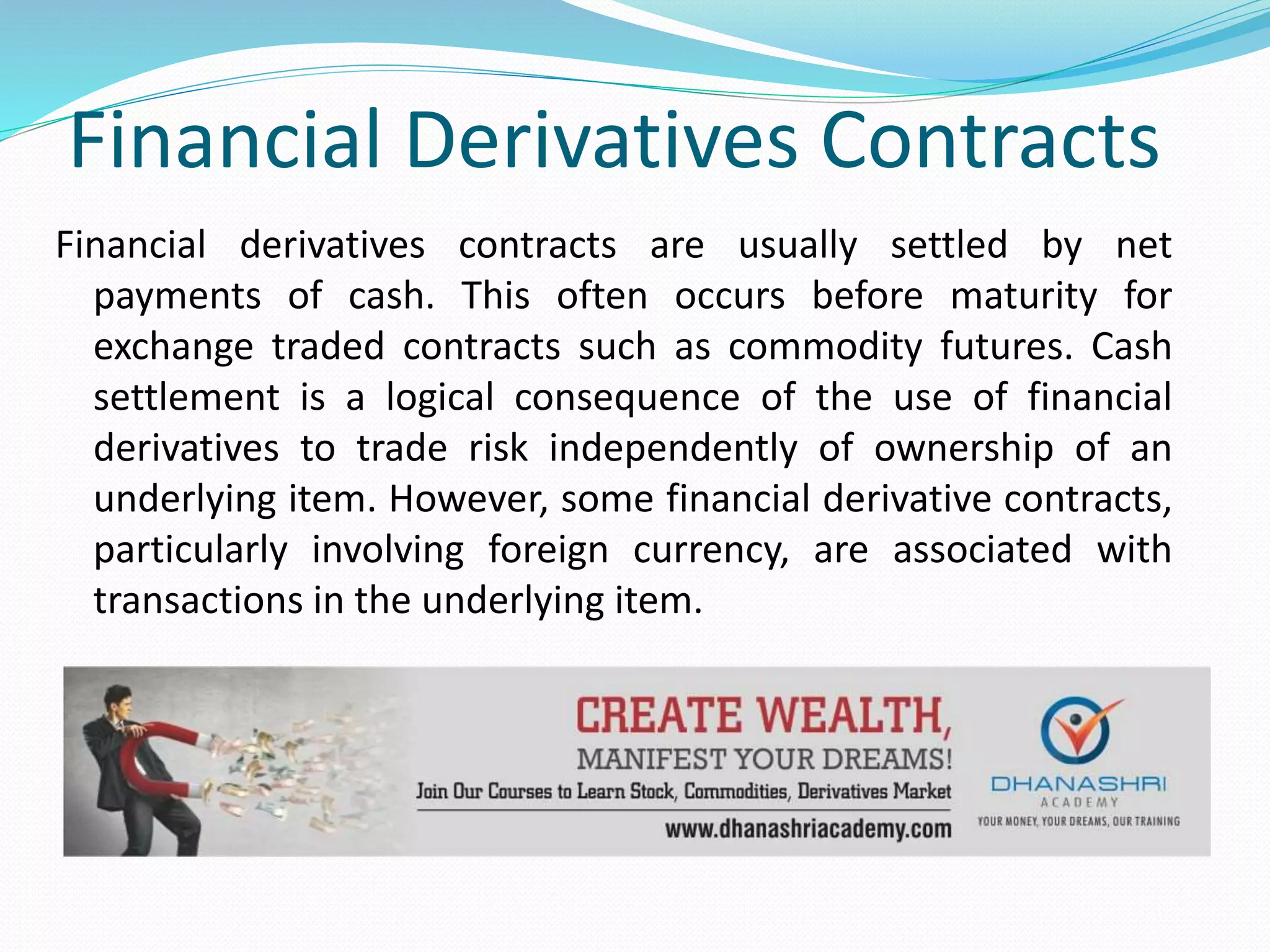 What is the Meaning of Financial Derivatives | PPTX