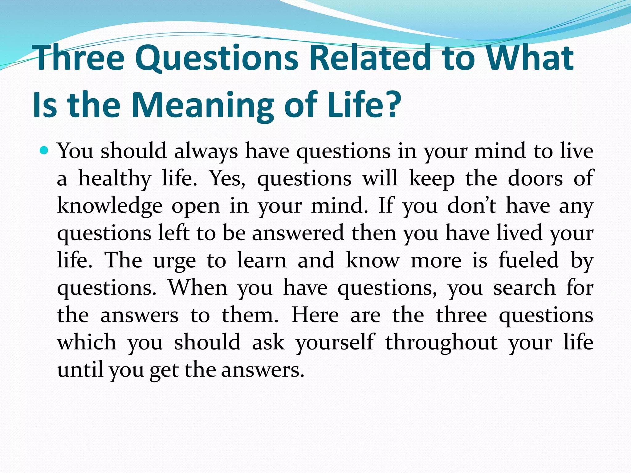 What is the Meaning of Life | PPTX