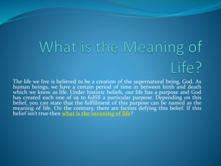 What is the Meaning of Life | PPTX