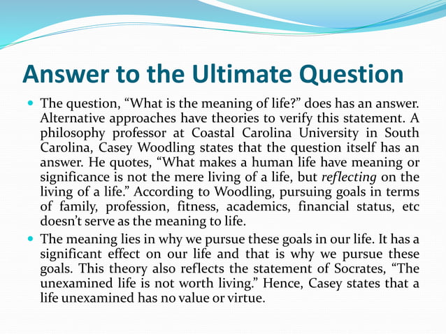 What is the Meaning of Life | PPTX | Spirituality | Religion & Spirituality