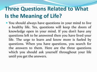What is the Meaning of Life | PPTX