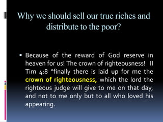 What is the meaning of the true riches | PPTX