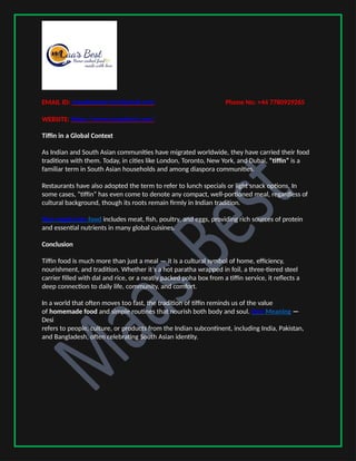 What is the Meaning of Tiffin Foods.pptx