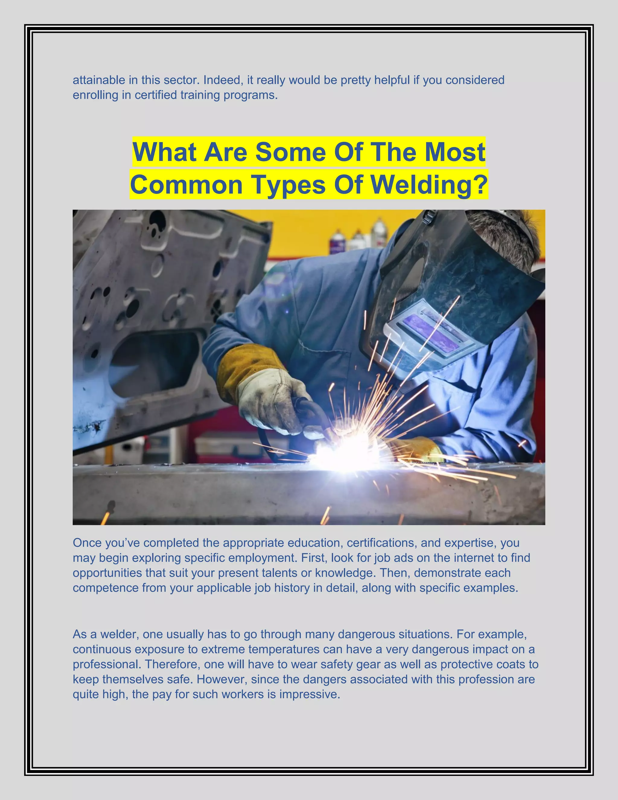 Types Of Welding- A Complete Comprehensive Guide About Welding. | PDF