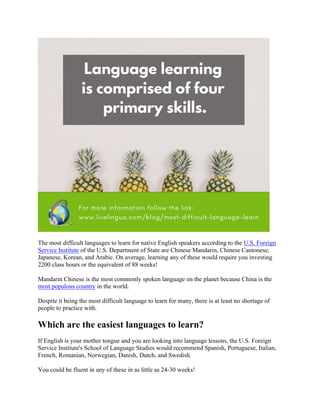 What is the most difficult language to learn? | PDF