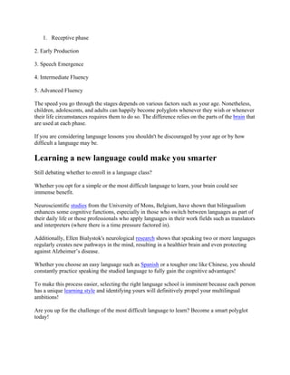 What is the most difficult language to learn? | PDF