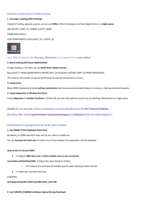 What is the N+1 Query Problem and How to Solve It | PDF