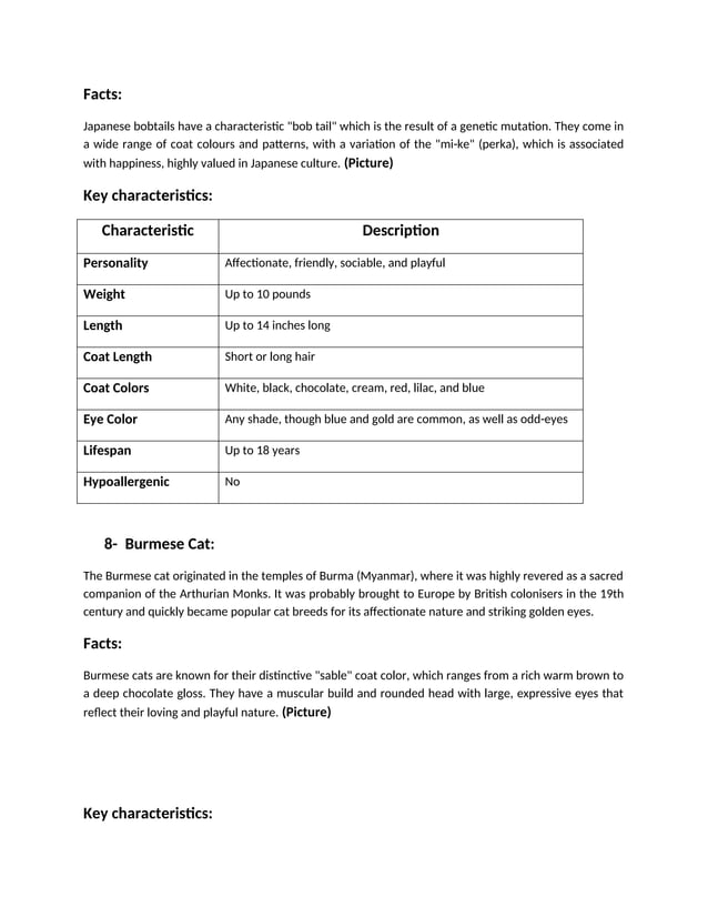 What is the Oldest Known Cat Breed: Key Characteristics | PDF