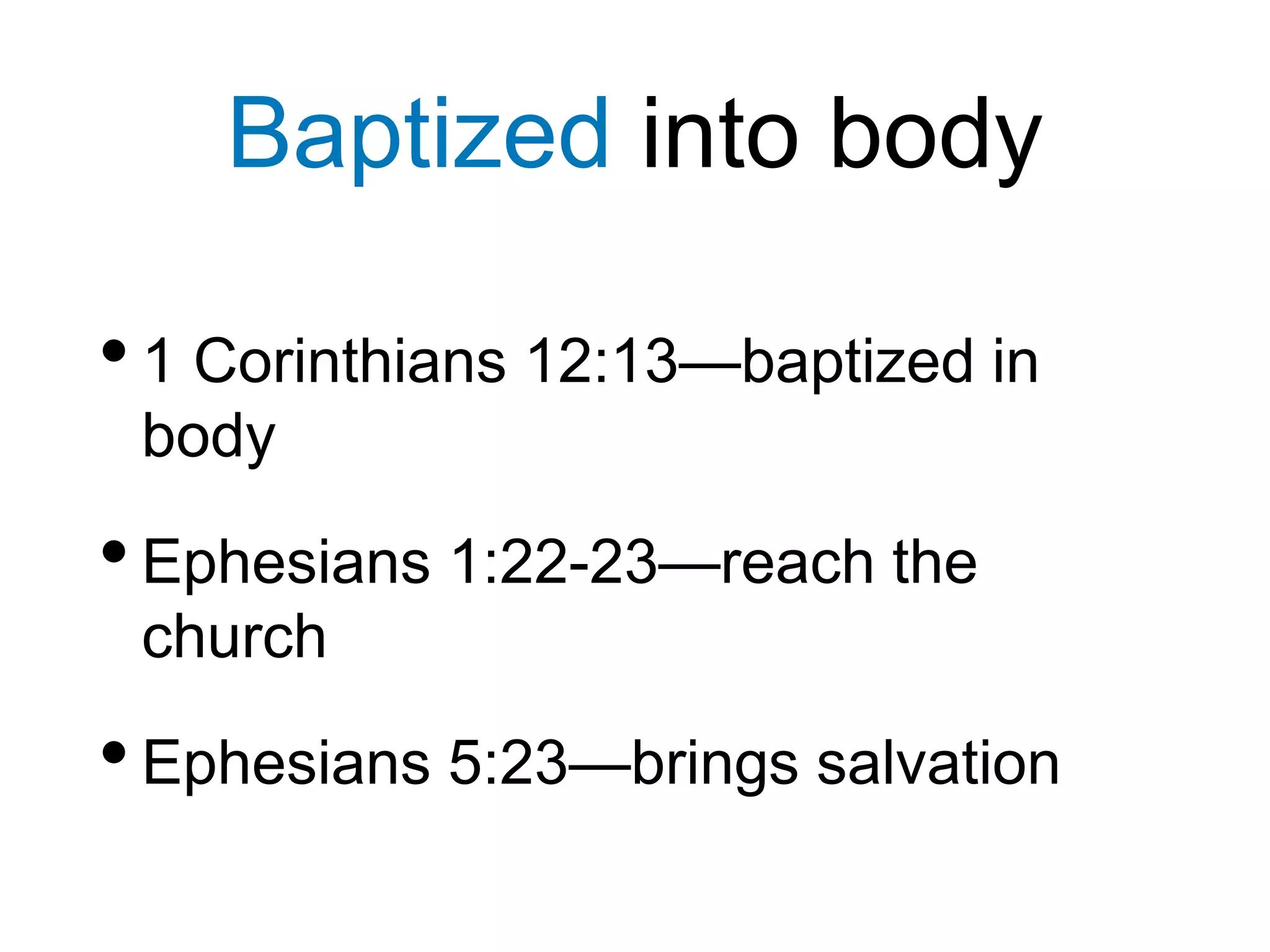 What is the One Baptism? (Ephesians 4:5) | PPTX