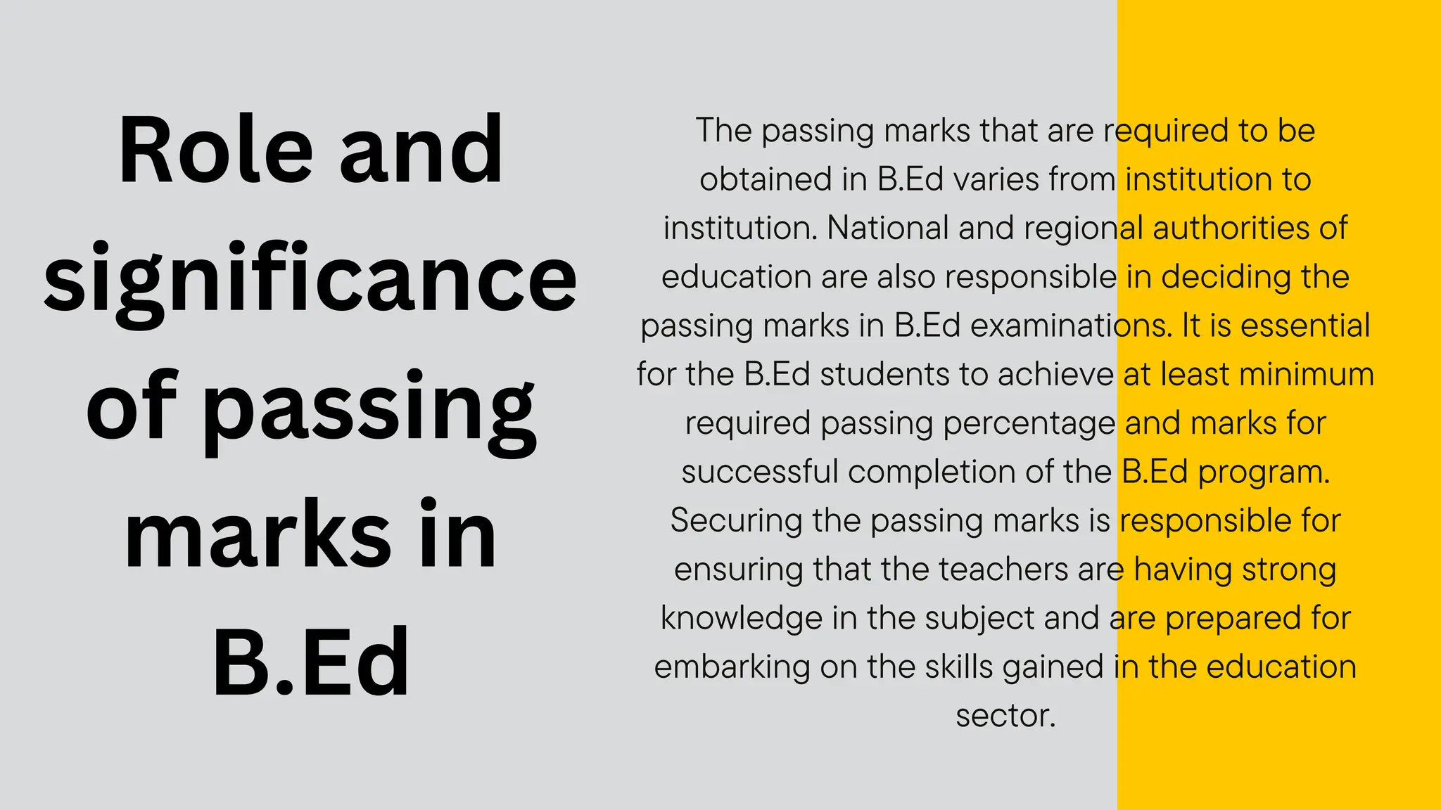 What is the passing marks in B. Ed.pdf