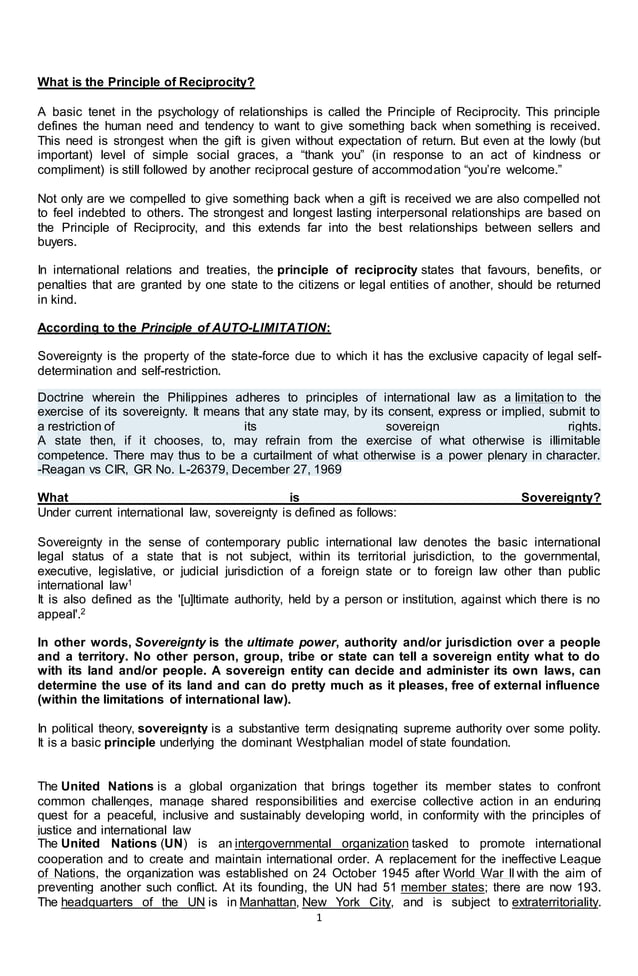 What is the principle of reciprocity | PDF