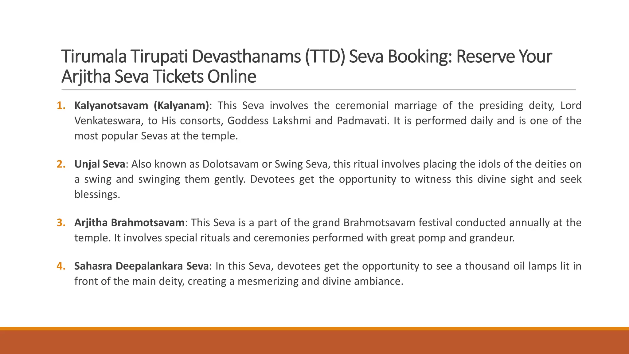 What is the procedure for booking Srivari Arjitha Seva, following step ...