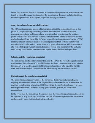 What is the procedure for corporate insolvency resolution under the IBC.pdf