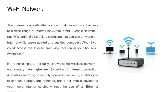 What is the procedure for setting up a wireless network | Unisol | PPT