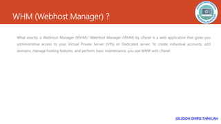 What is mail server? ,what is WHM? | PPTX