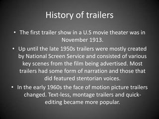Purpose of a trailer | PPT