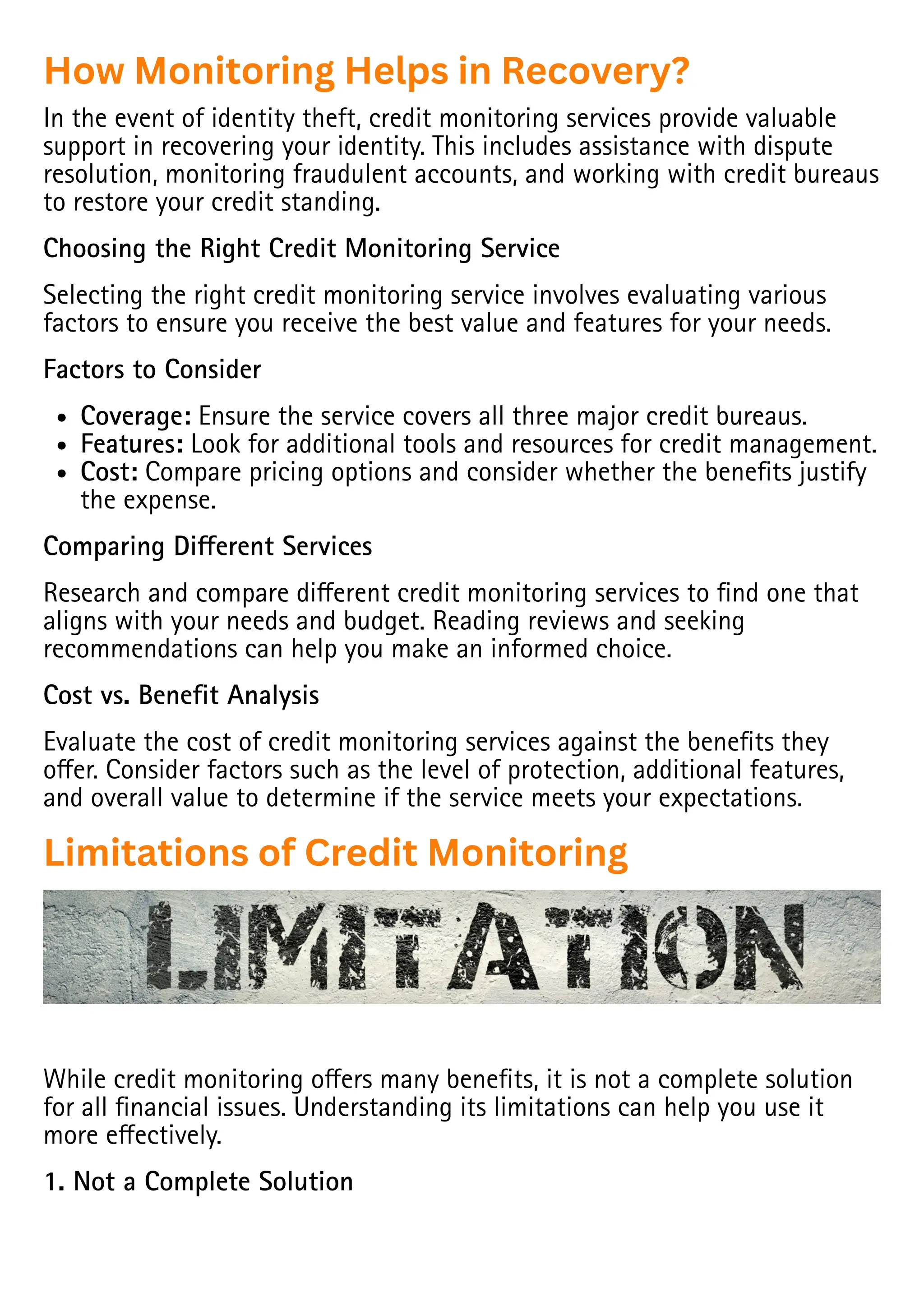 What is the purpose of Credit Monitoring Arrangement.pdf
