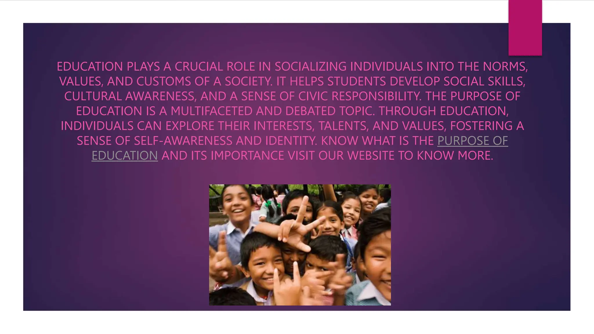 What is the Purpose of Education and why it is important.pptx | Education