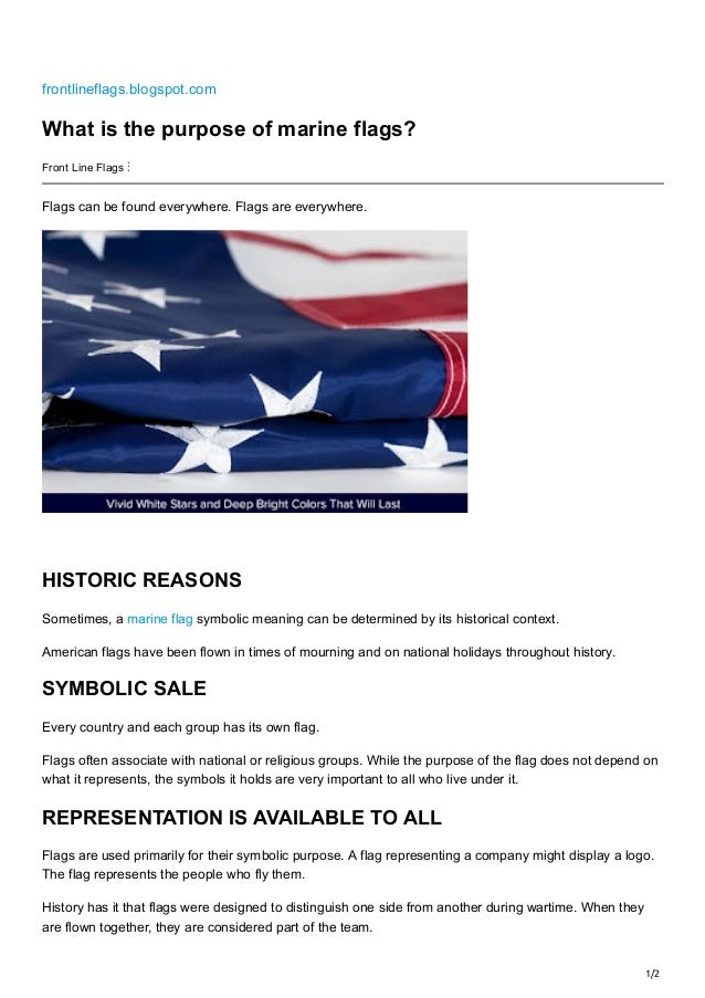 What is the purpose of marine flags.pdf
