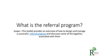 Does referral program work? | PPT