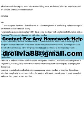 what is the relationship between information hiding as an attribute .pdf