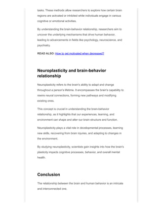 What is the relationship between the brain and human behavior.pdf