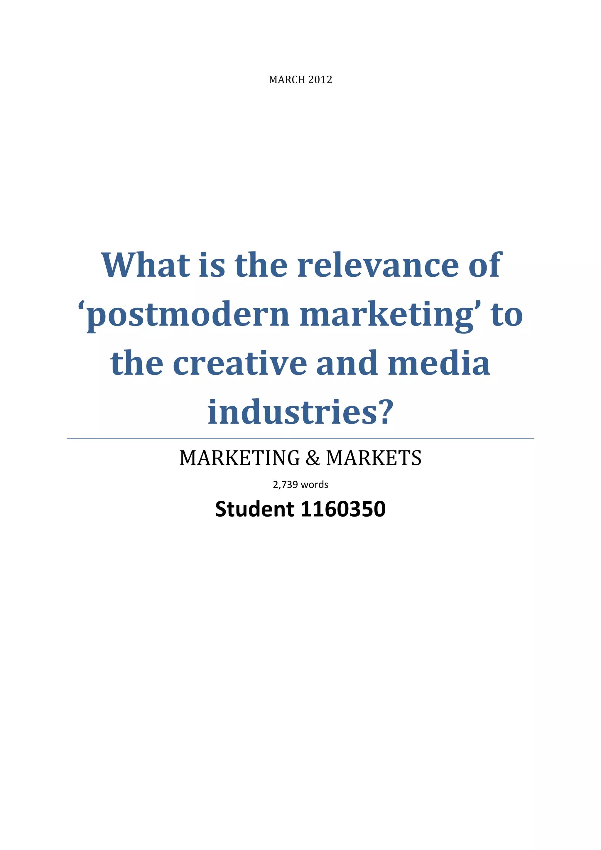 Postmodern Advertising | DOCX