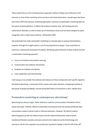 Postmodern Advertising | DOCX