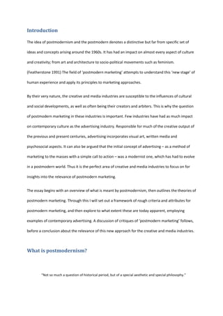 Postmodern Advertising | PDF