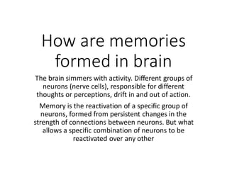 What is the role of memory in learning | PDF
